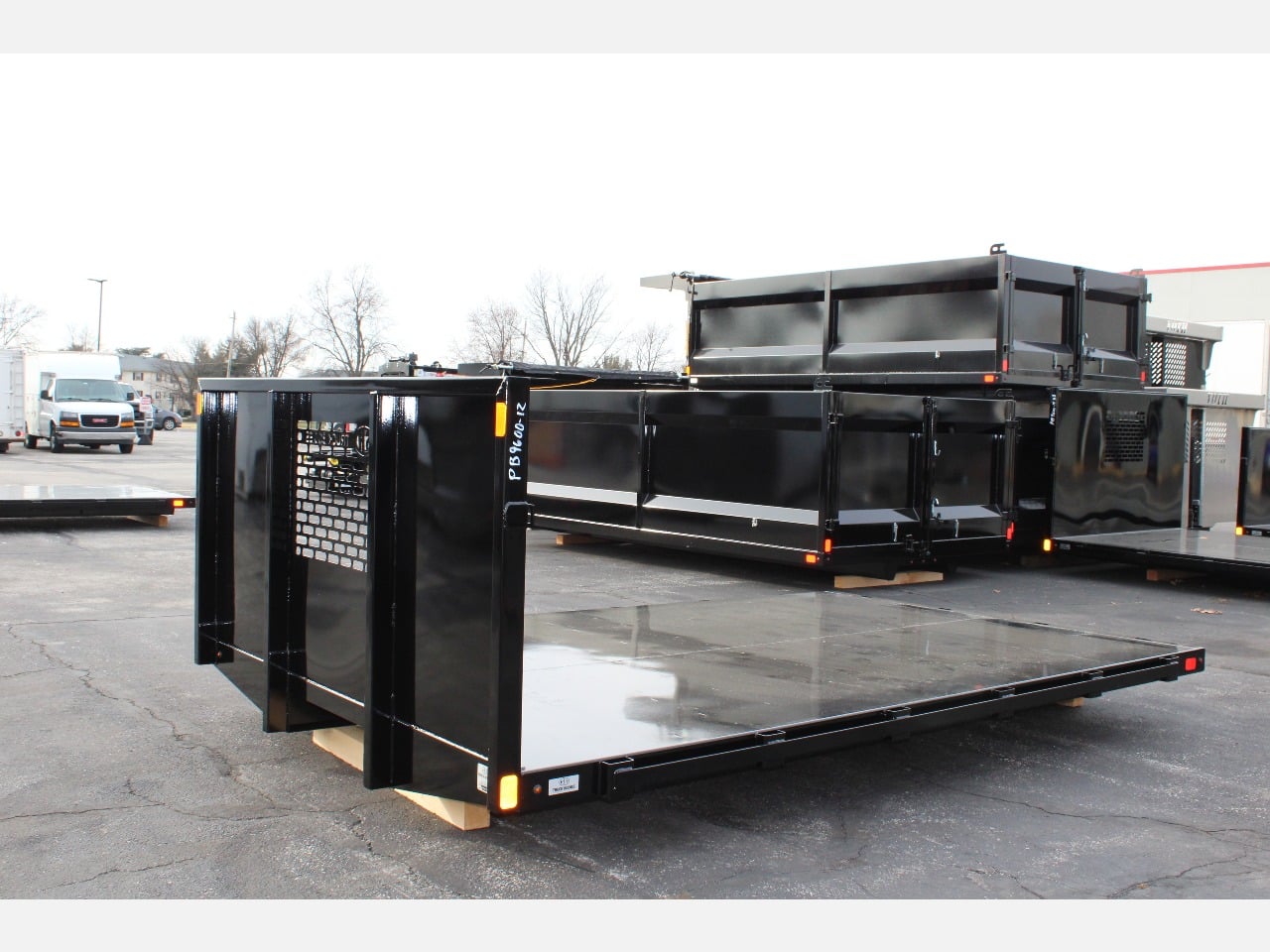 SH TRUCK BODIES 12' FLATBED W/ STAKE POC FLATBED BODY FOR SALE #14556